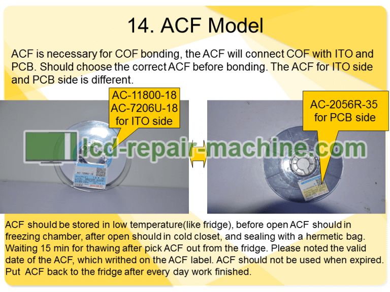 LCD COF/TAB Bonding Process Steps - LCD TV Repair Machine