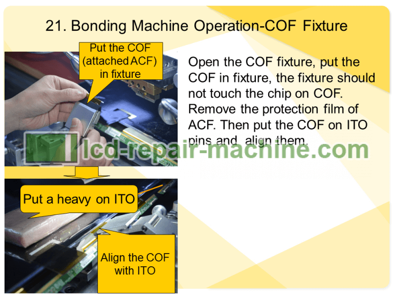 LCD COF/TAB Bonding Process Steps - LCD TV Repair Machine